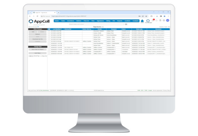 AppColl® Signatures | Intellectual Property Management Software